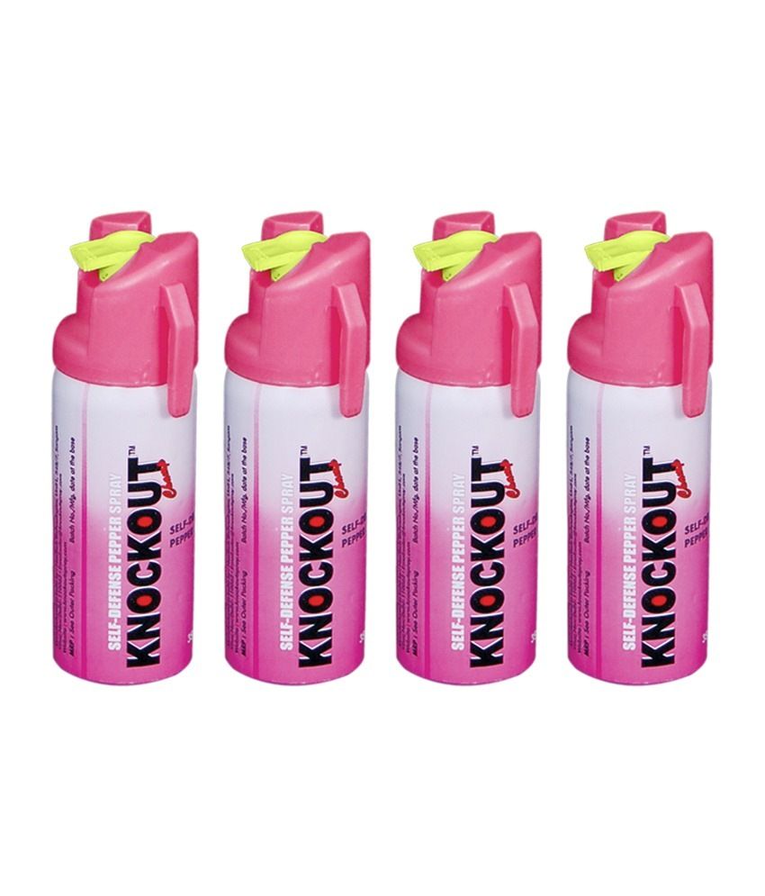 Knockout Champ Self Defense Pepper Spray With Glow In Dark Trigger