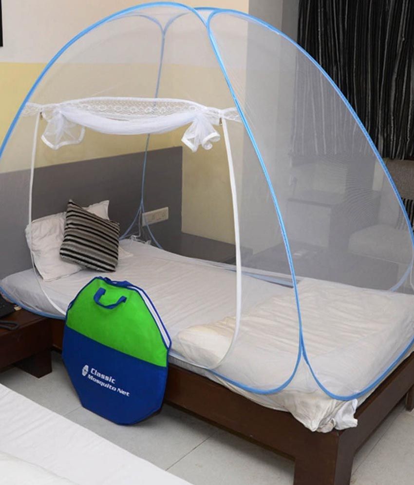 Classic Blue Foldable Mosquito Net Available At SnapDeal For Rs 1059 classic-blue-foldable-mosquito-net-available-at-snapdeal-for-rs-1059