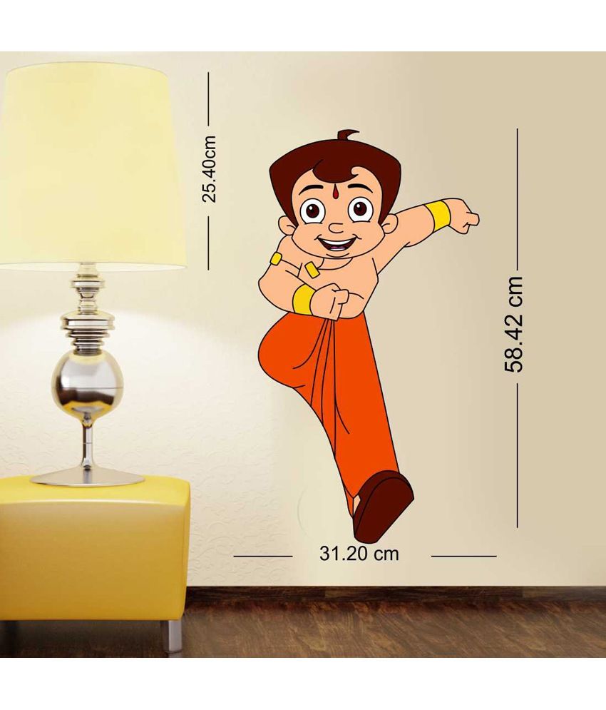 Chhota Bheem Multicolour PVC Wall Stickers - Buy Chhota Bheem ...