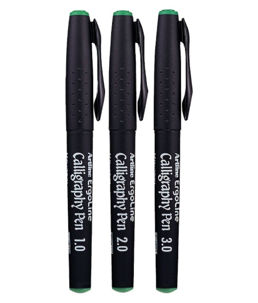 Artline Ergoline Calligraphy Pen With 3 Nib Sizes Green Pack Of 2 artline-ergoline-calligraphy-pen-with-3-nib-sizes-green-pack-of-2