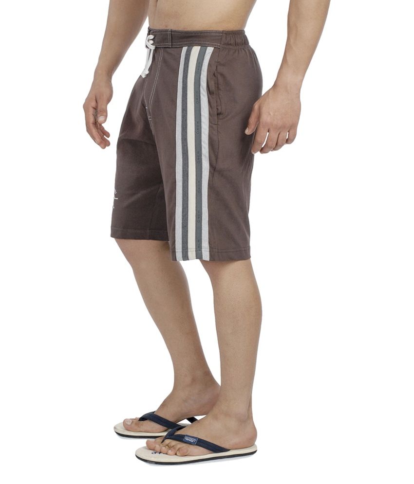Euro Brown Cotton Solid Men s Shorts Buy Euro Brown Cotton Solid Men