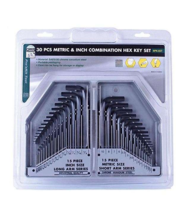 Proskit 8pk-027 30pcs Metric & Inch Combination Hex Key Set: Buy ...