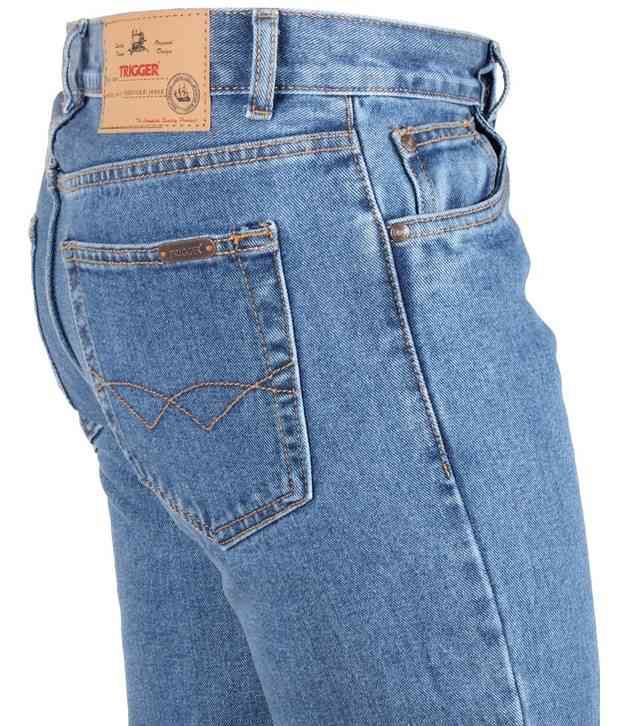 Trigger Blue Basic Jeans - Buy Trigger Blue Basic Jeans Online at Best ...