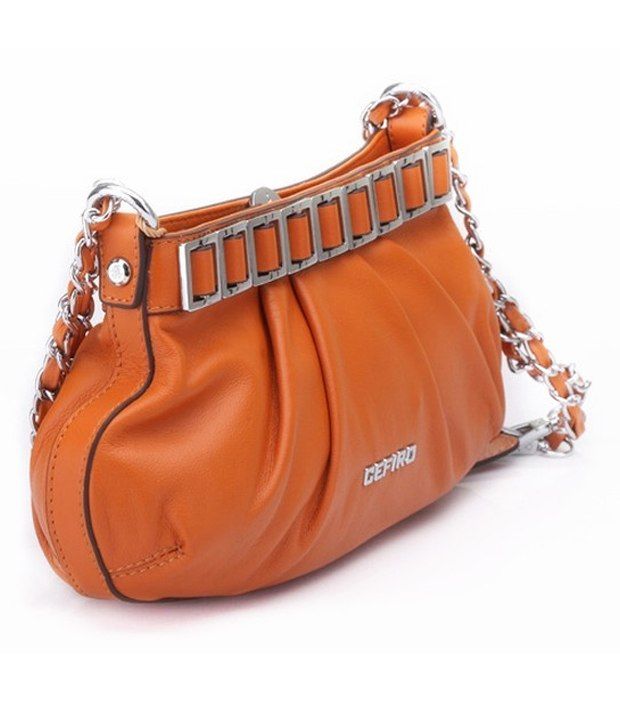 Cefiro Authentic Korean Fashion Candy Color Leather Handbags - Orange ...