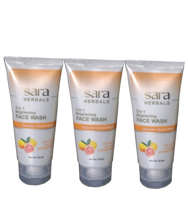 Sara 3 In 1 Brightening Face Wash 50 gm: Buy Sara 3 In 1 Brightening ...