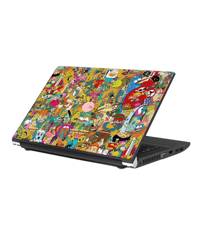 Shopmantra Old Cartoon Network Doodle Design Laptop Skin - Buy ...
