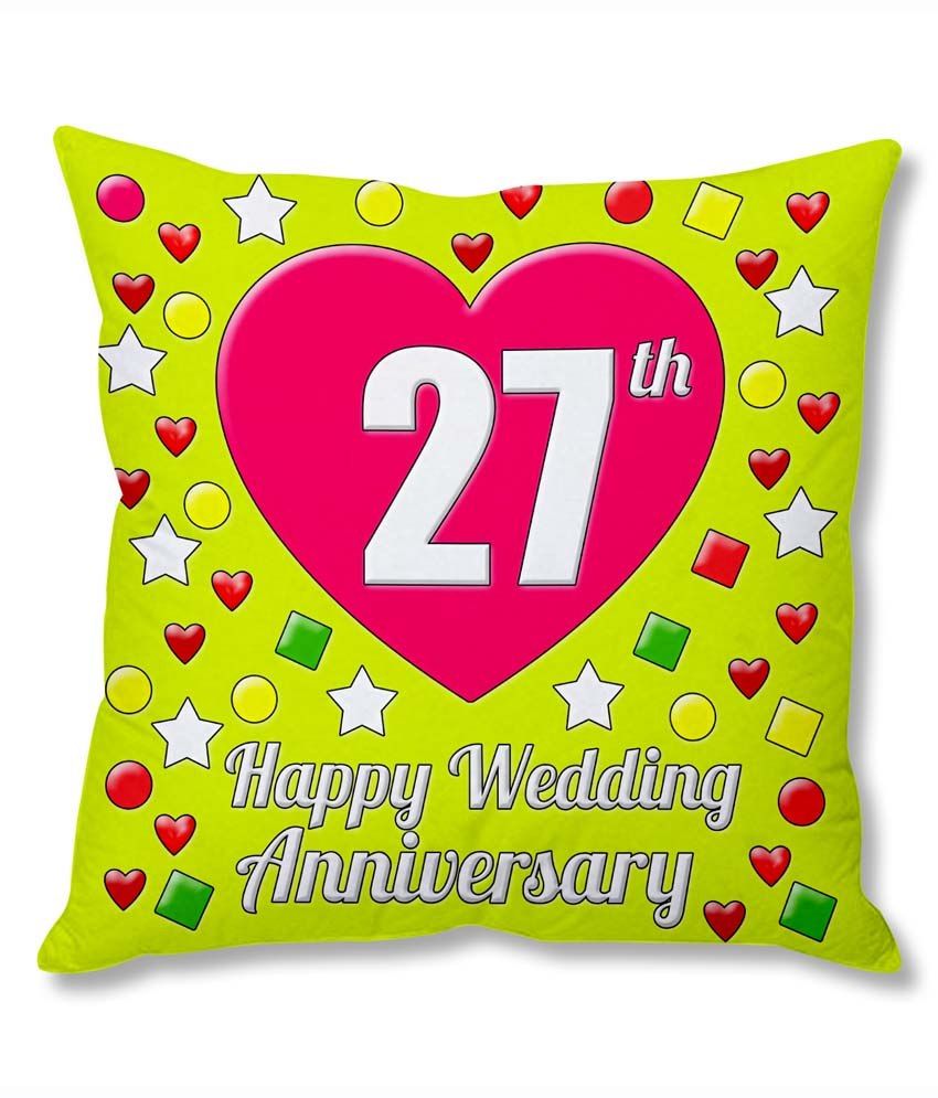 Photogiftsindia 27th Wedding Anniversary Cushion Cover Buy Online At Photogiftsindia 27th Wedding Anniversary Cushion Cover Buy Online At