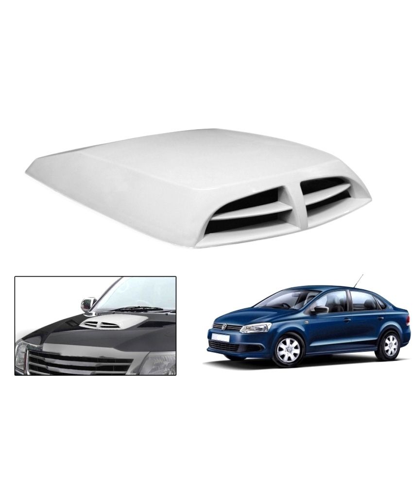 Speedwav Car Double Vent Air Intake Bonnet Scoop White - Volkswagen ...