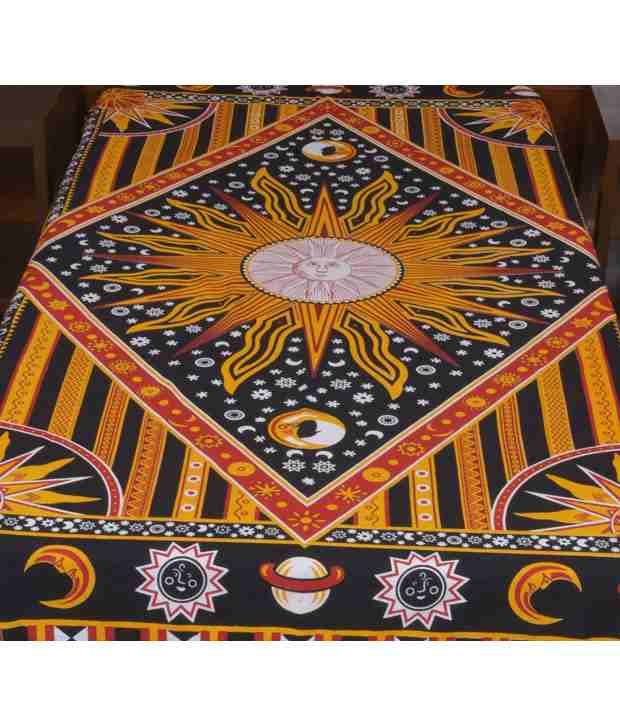 Jaipur Kala Kendra Cotton Printed Single Bed Sheet Without Pillow Cover ...