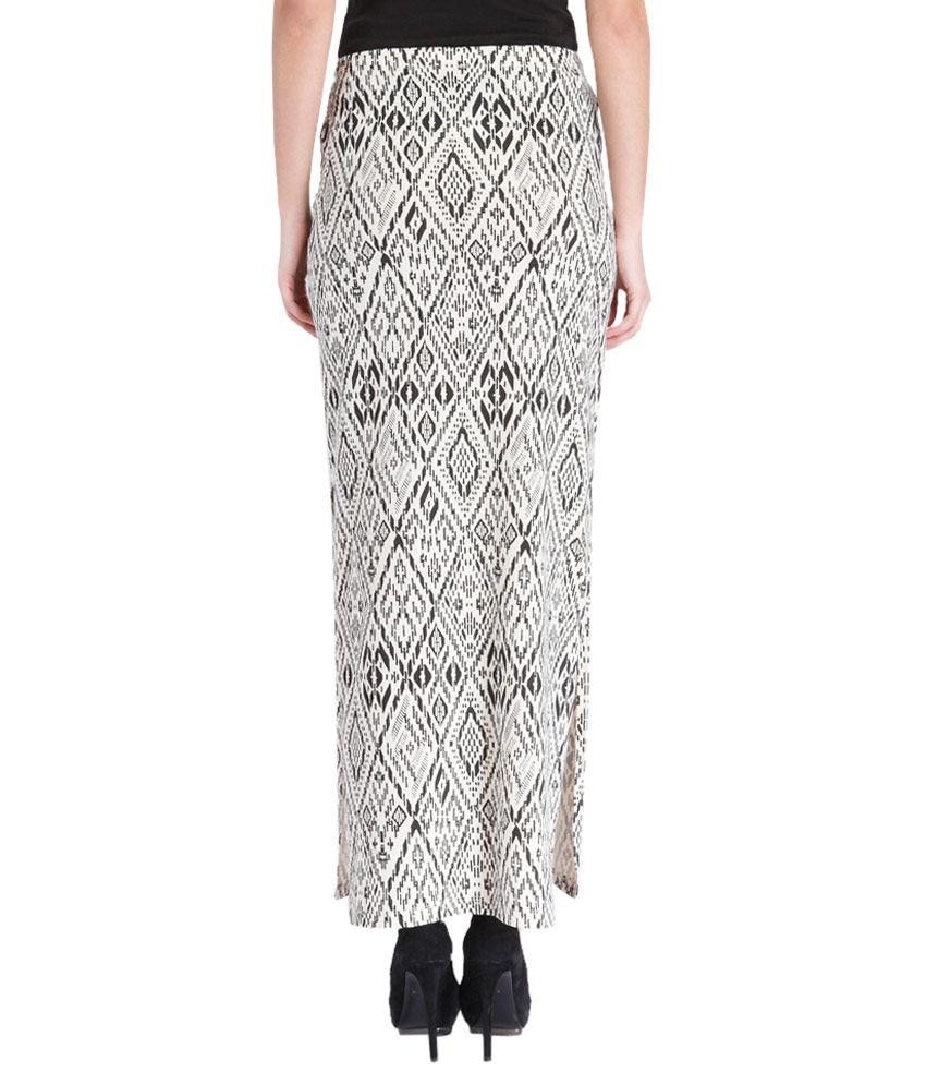Buy ONLY White & Black Printed Maxi Skirt Online at Best Prices in ...