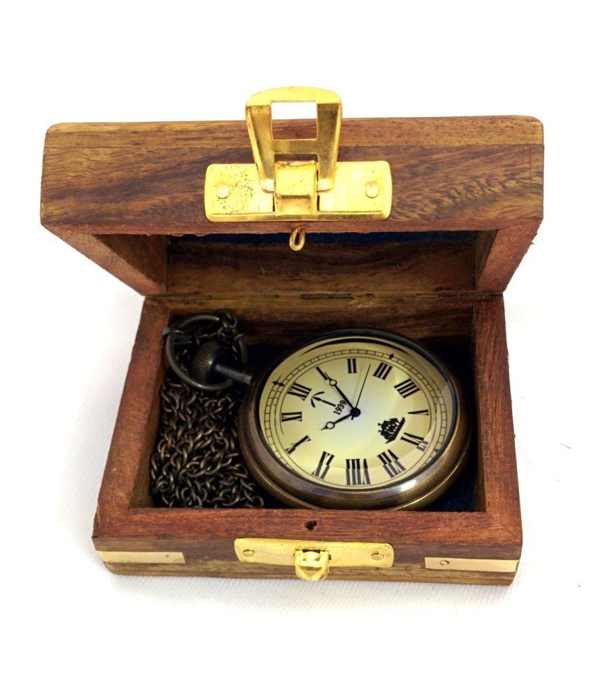 Artshai Antique Look Pocket Watch With Sheesham Wood Box. Ship Design ... Artshai Antique Look Pocket Watch With Sheesham Wood Box. Ship Design ...