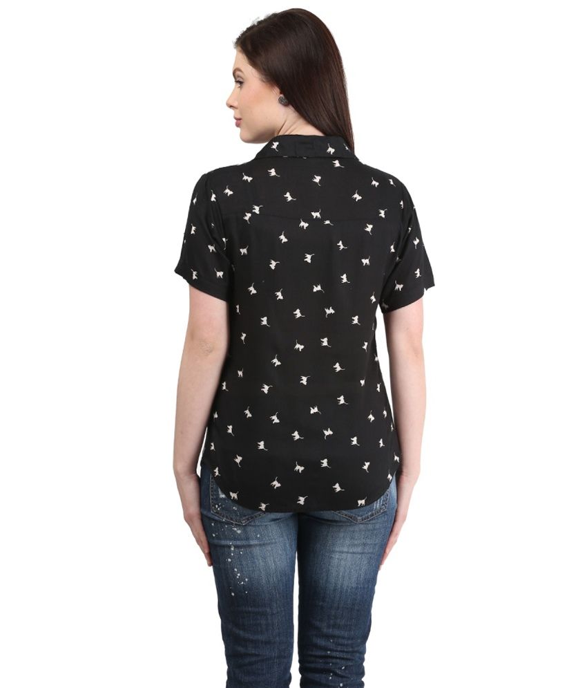 Buy Mayra Black Poly Crepe Shirts Online At Best Prices In India Snapdeal