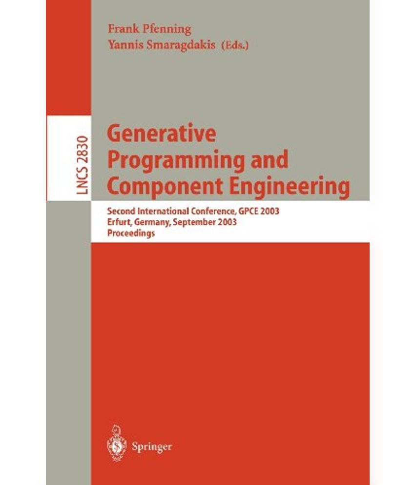 Generative Programming And Component Engineering Buy Generative Programming And Component