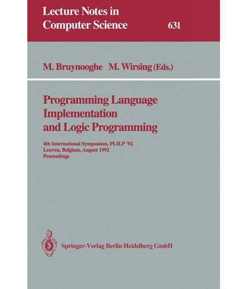 Programming Language Implementation And Logic Programming Buy Programming Language