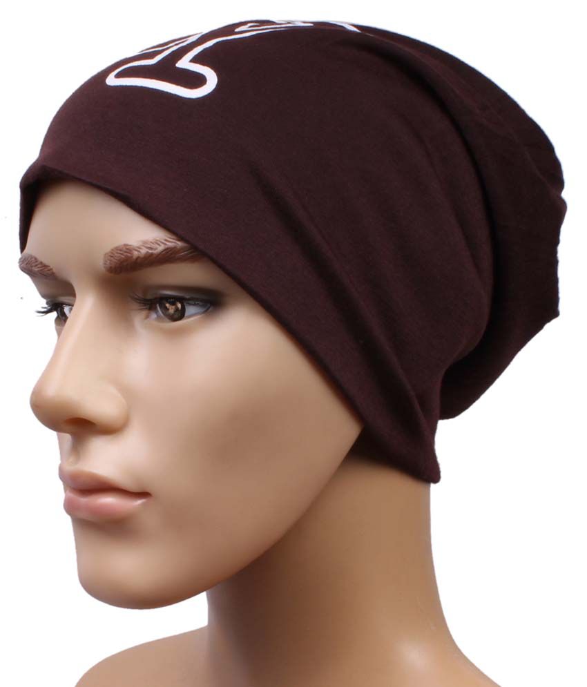 Jstarmart Brown Polyester Beanies Cap For Men - Buy Online @ Rs. | Snapdeal