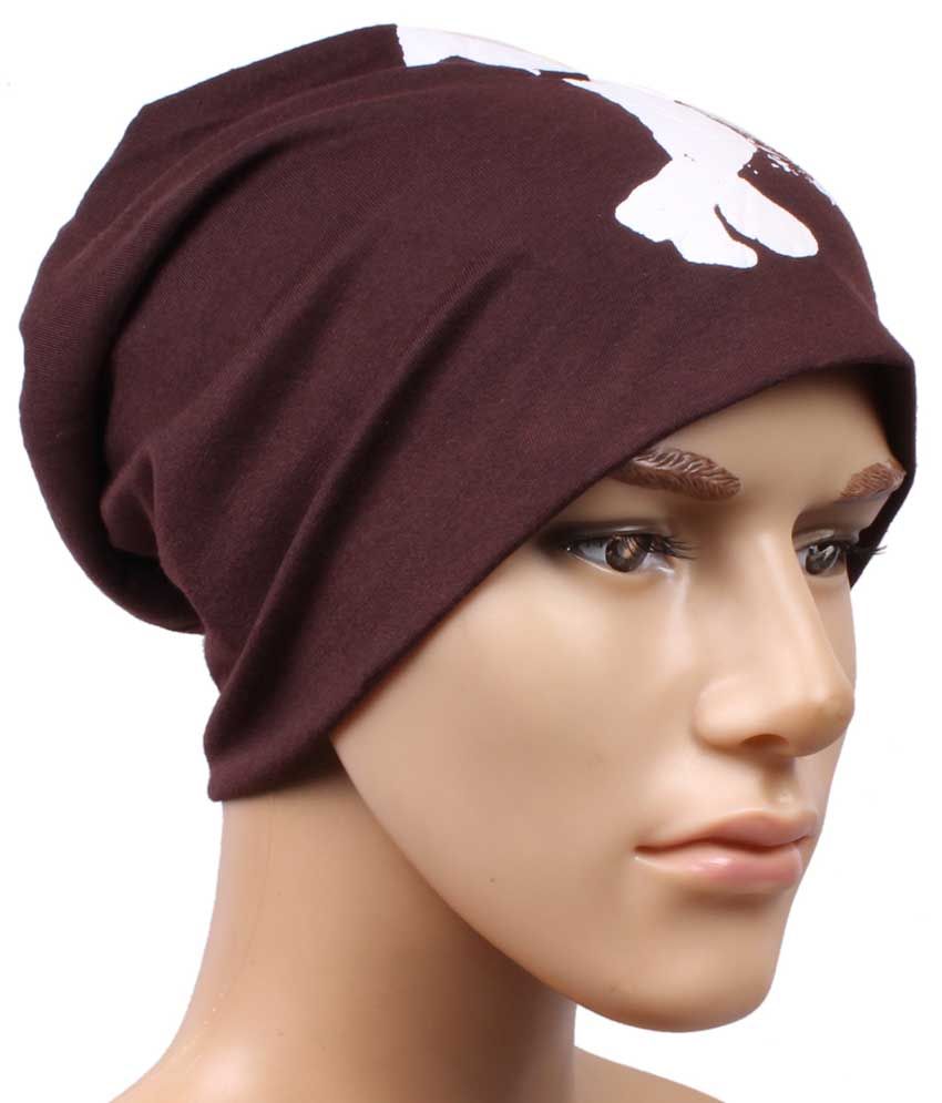 Jstarmart Brown Polyester Beanies Cap For Men - Buy Online @ Rs. | Snapdeal