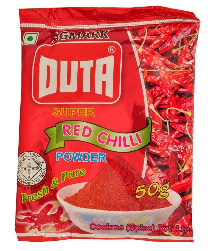 Duta Super Red Chilli Powder 50 g (Set of 5): Buy Duta Super Red Chilli ...