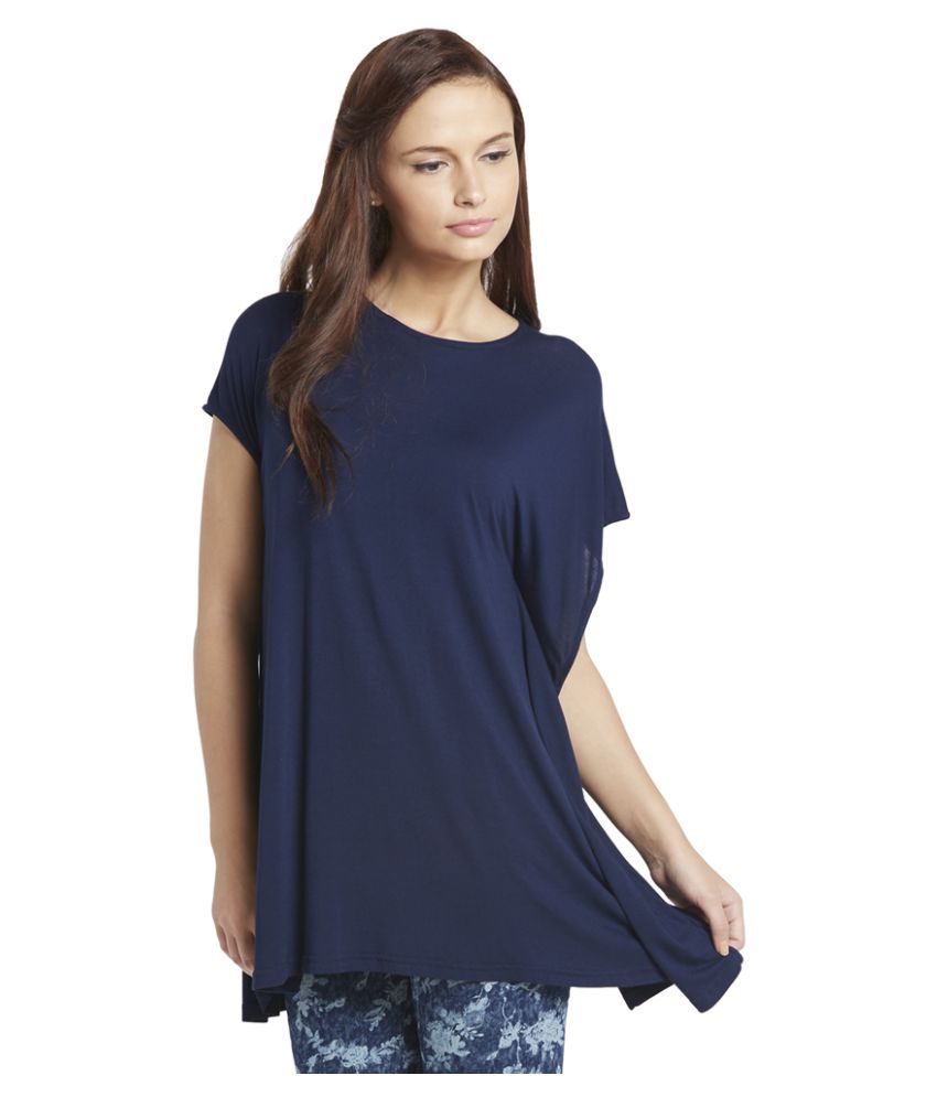 Globus Blue Polyester Tunics - Buy Globus Blue Polyester Tunics Online ...