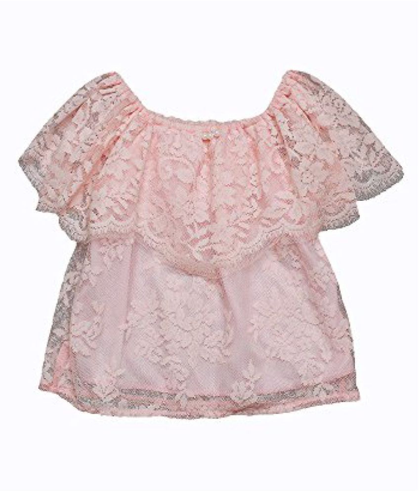 Pink Net Top with Pearls - Buy Pink Net Top with Pearls Online at Low ...