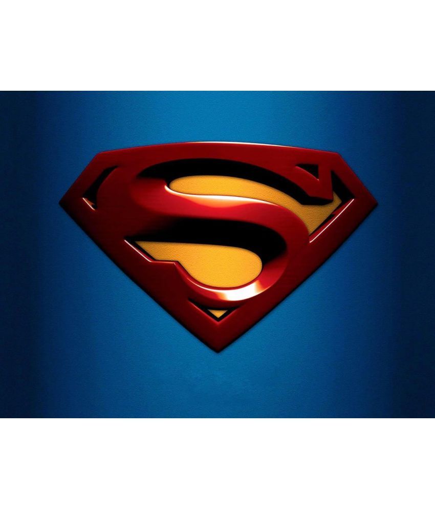 MAHALAXMI ART & CRAFT Superman Logo Paper Wall Poster Without Frame ...