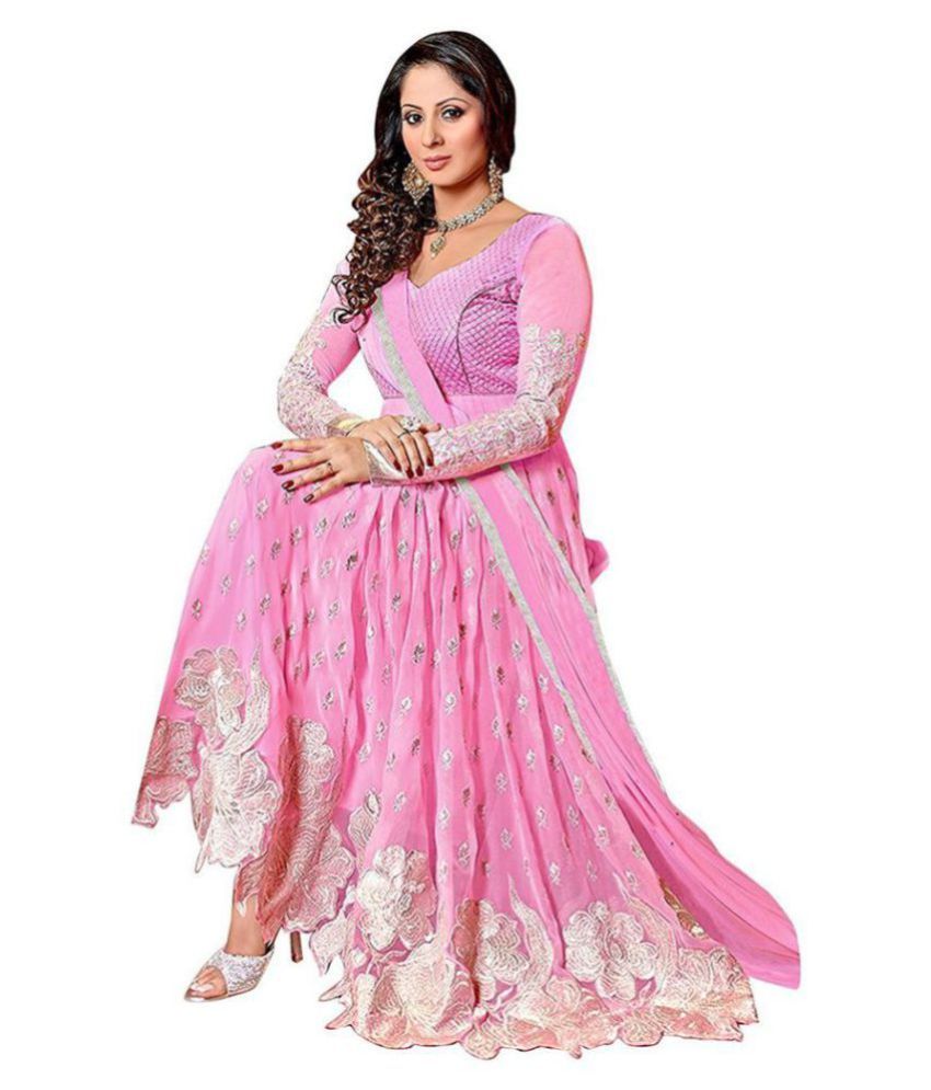 Sanjana collection Pink Silk Anarkali Semi-Stitched Suit - Buy Sanjana ... Sanjana collection Pink Silk Anarkali Semi-Stitched Suit - Buy Sanjana ...