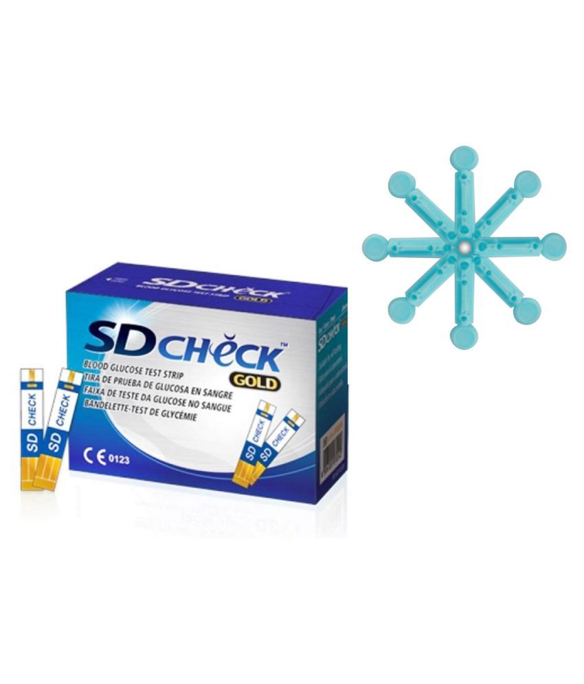 NSC SD Check Gold 50 Strips with 100 lancets 07-2018: Buy Online at ...