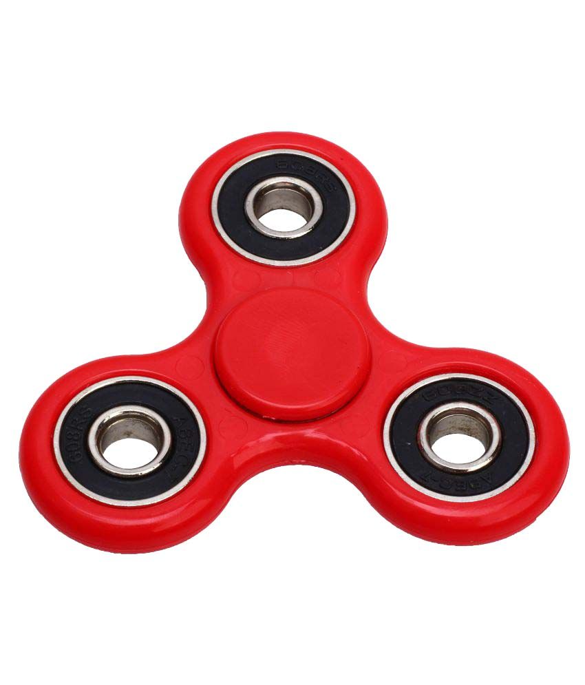 Red 4 bearing fast fidget spinner toy and stress reliever - Buy Red 4 ...