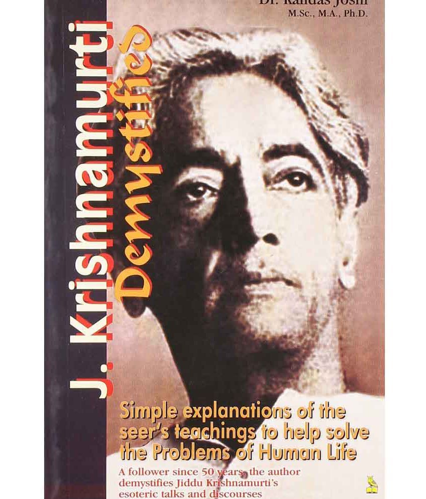 J.Krishnamurthy Demystified: Buy J.Krishnamurthy Demystified Online at ...