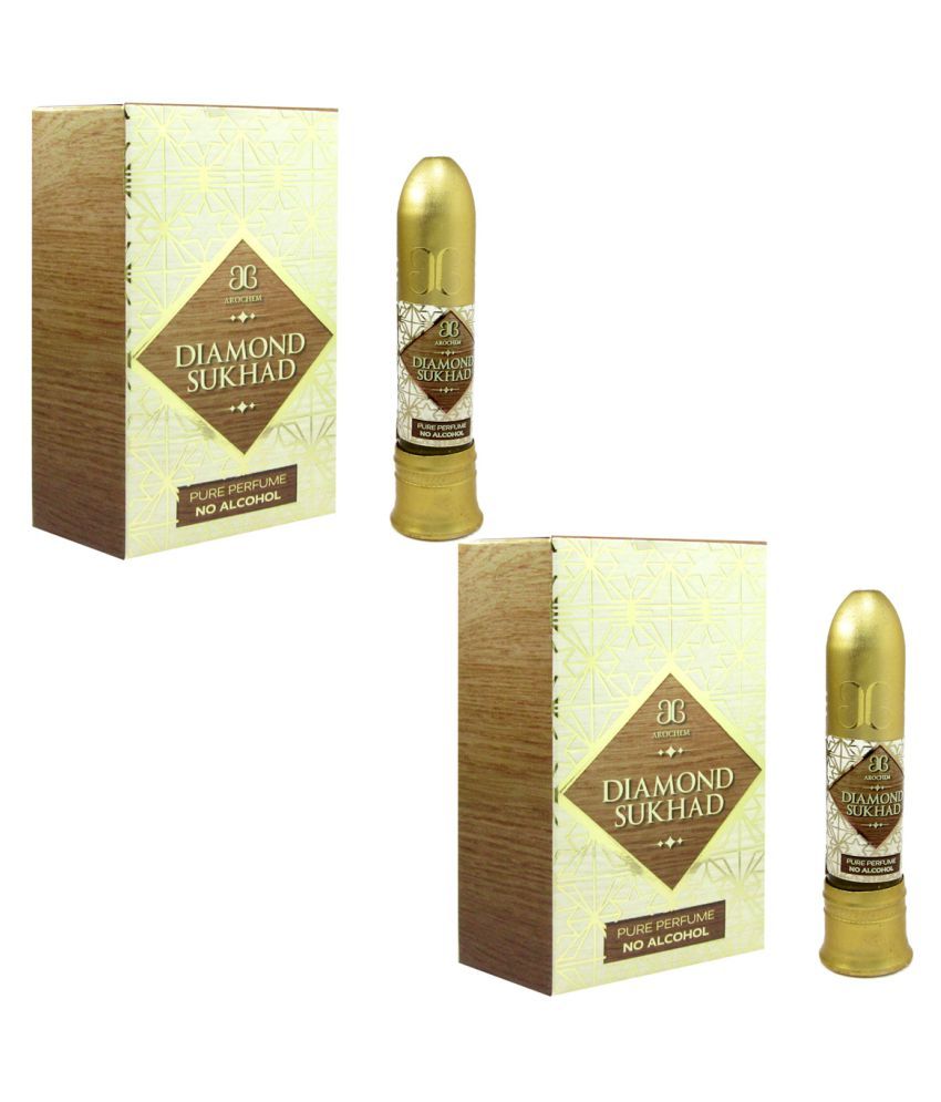 Set of 2 Arochem Sukhad Diamond Attar ithar concentrated perfume oil ...