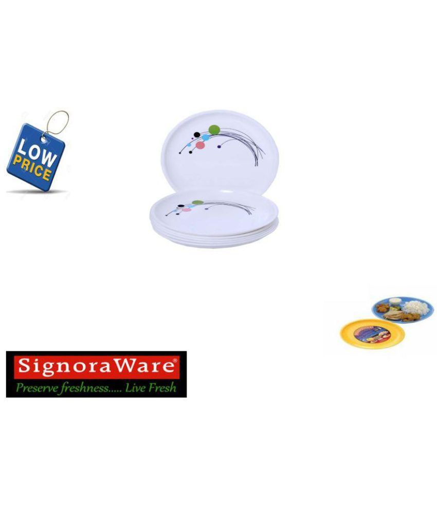 Signoraware 6 Pcs Melamine Full Plate: Buy Online at Best Price in ...