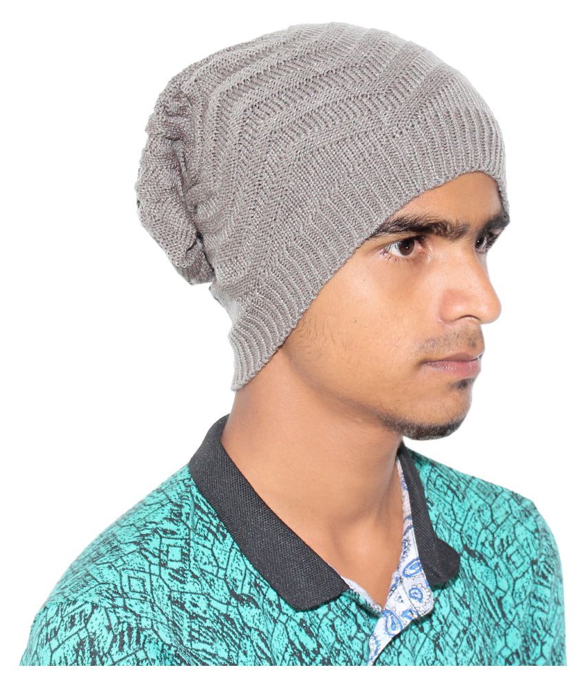 Goodluck Gray Plain Wool Caps - Buy Online @ Rs. | Snapdeal