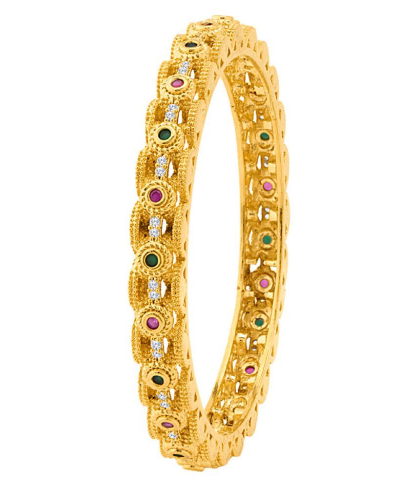 Voylla Ethnic CZ Studded Gold Plated Bangles from Khanak: Buy Voylla ...