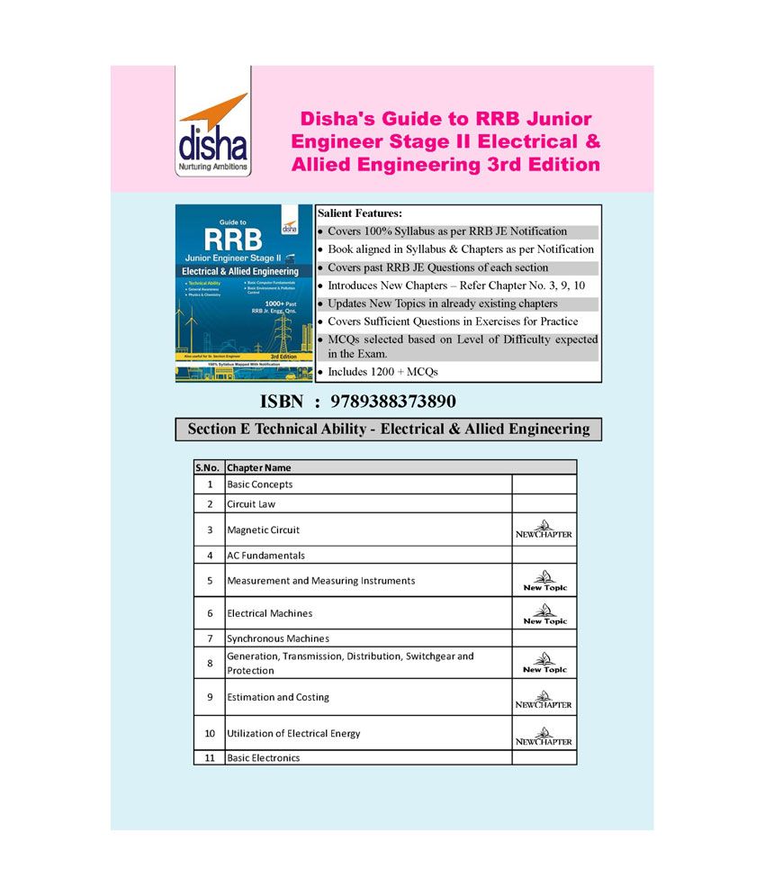 Guide to RRB Junior Engineer Stage II Electrical & Allied Engineering ... Guide to RRB Junior Engineer Stage II Electrical & Allied Engineering ...