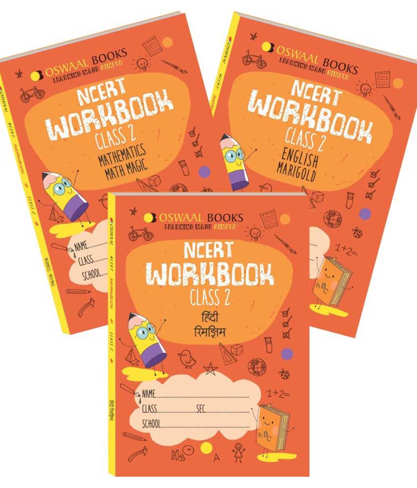 Oswaal NCERT Workbook Class 2 Math Magic English Marigold Hindi 