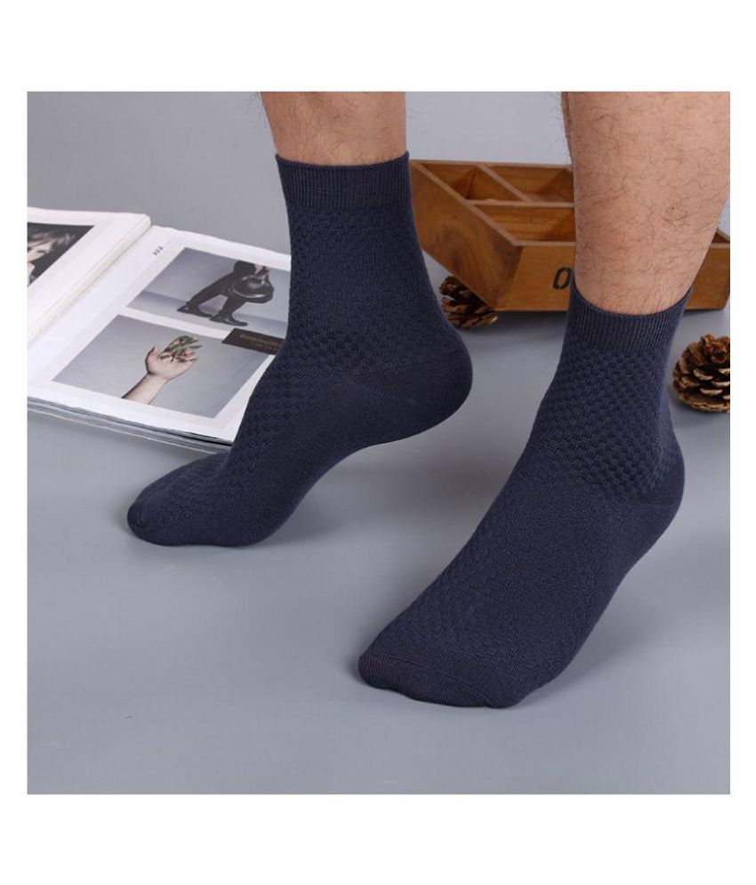 Comfortable Men Bamboo Fiber Socks Casual Business Anti-Bacterial ...