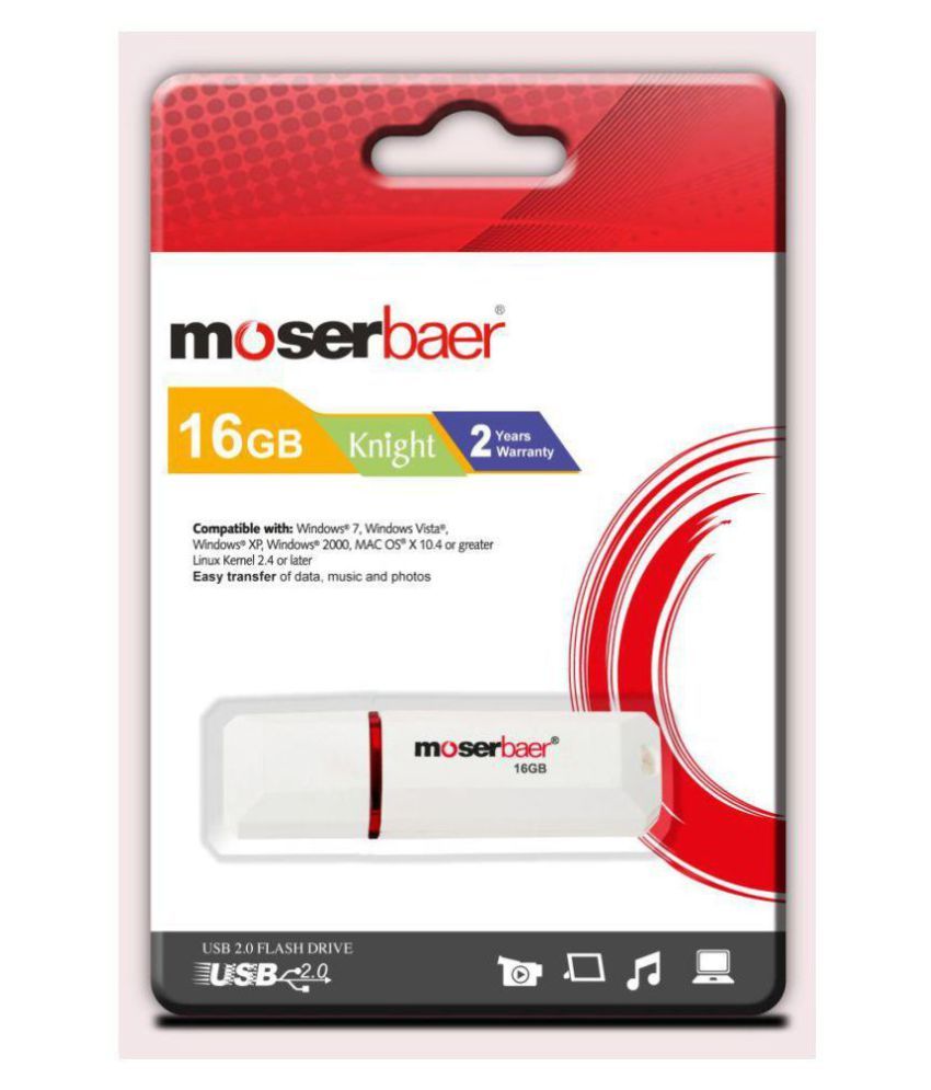 Moser Baer Knight 16GB USB 2.0 Utility Pendrive Pack of 4 - Buy Moser ...