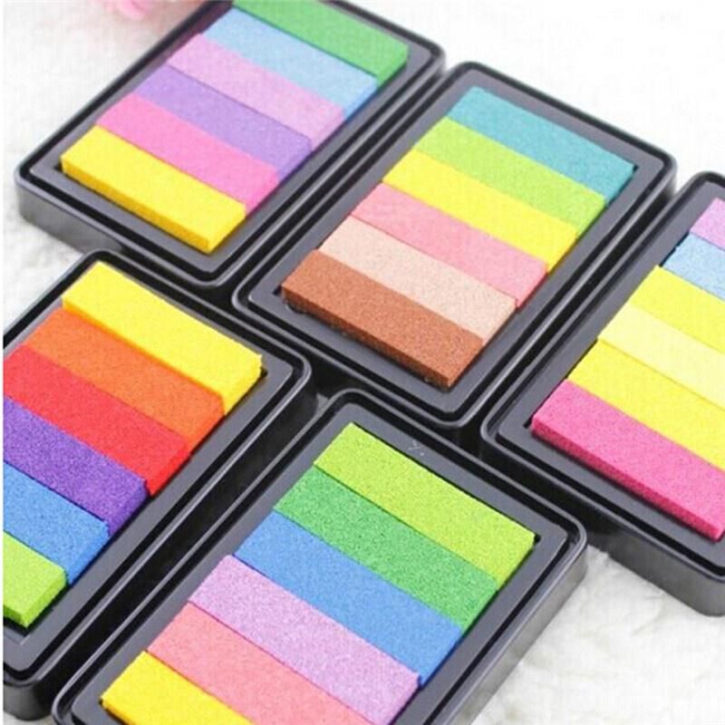 DIY Gradient Color ink Pad Multicolour Inkpad Stamp Decoration ...