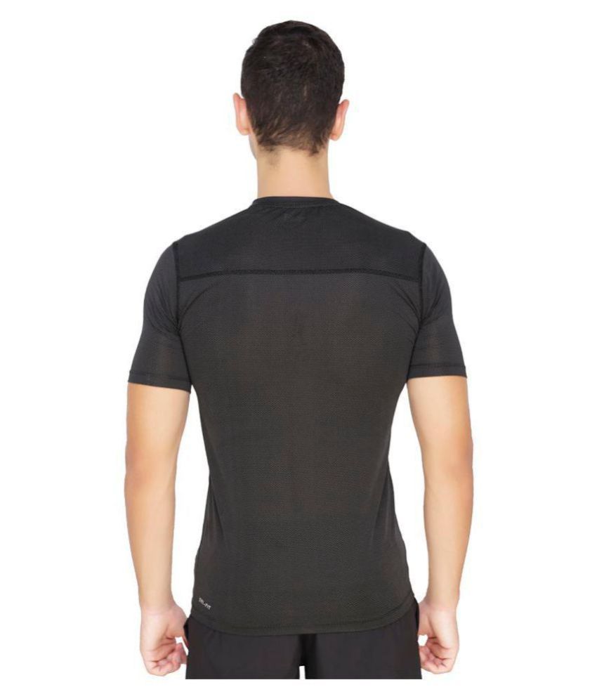 Nike Black Polyester Lycra T-Shirt - Buy Nike Black Polyester Lycra T ...