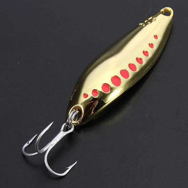 Spinner Spoon Fishing Lure Metal Silver Golden Spinner Bait Fishing ...