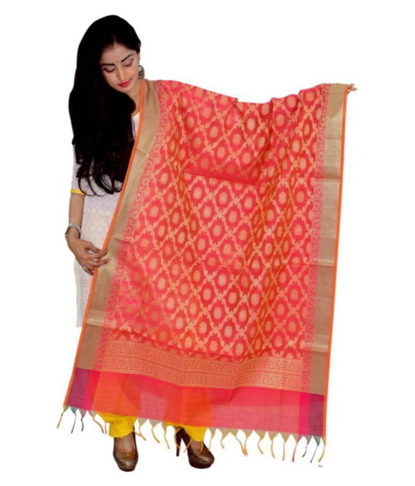 Qaaf Multicoloured Silk Banarasi Dupatta Price In India Buy Qaaf