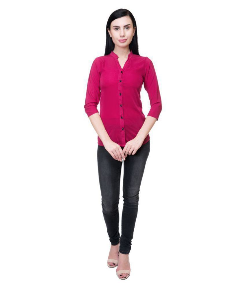 Adyuth Polyester Shirt Style - Pink - Buy Adyuth Polyester Shirt Style ...