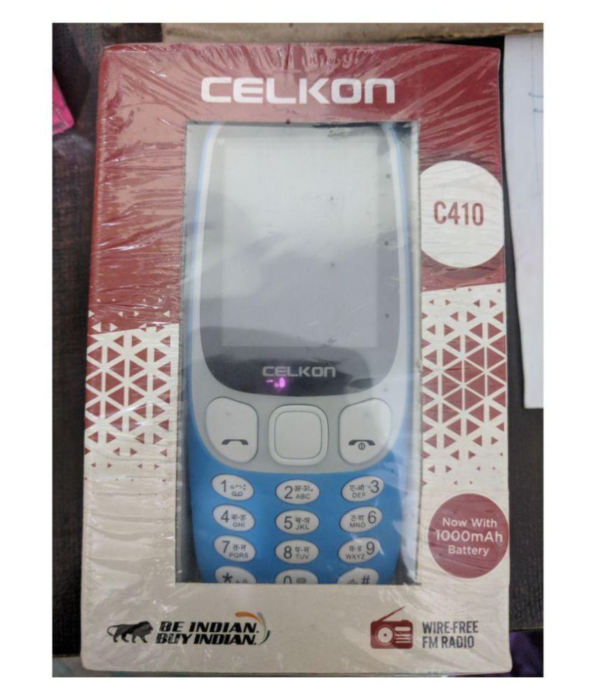 Celkon C410 (DUAL SIM, PREMIUM BODY, LOW RADIATION) Black Blue ...