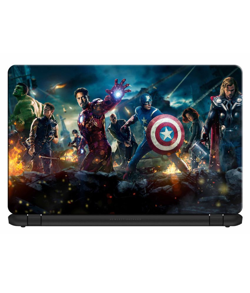 Marvel Team Vinyl Laptop Skin Sticker Fits All Model Upto 156inch Buy Marvel Team Vinyl