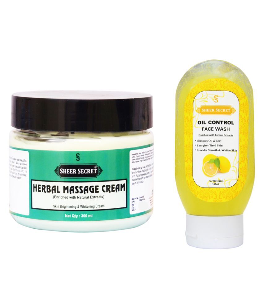 SHEER SECRET SSFW-OIL-CONTROL-HERBAL-CREAM Cleanser 400 mL: Buy SHEER ...