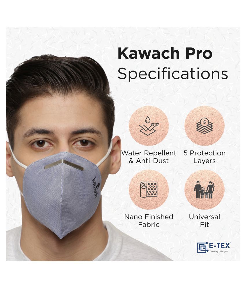 KAWACH Kawach Pro-Reusable Face Mask Pack of 5: Buy KAWACH Kawach Pro ...