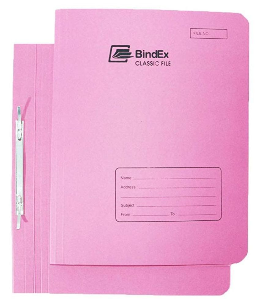 BindEx Premium Quality Office File (Pink) Laminated Pack of 10: Buy ...