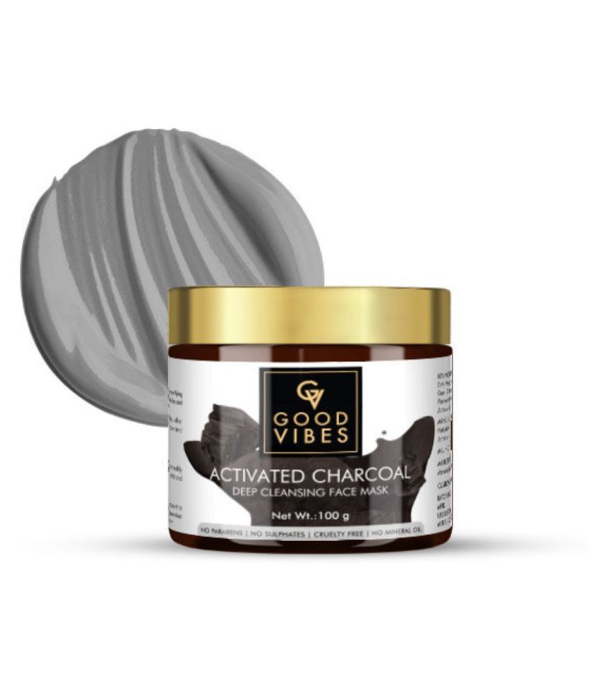 Good Vibes Deep Cleansing Face Mask - Activated Charcoal (100 g): Buy ...