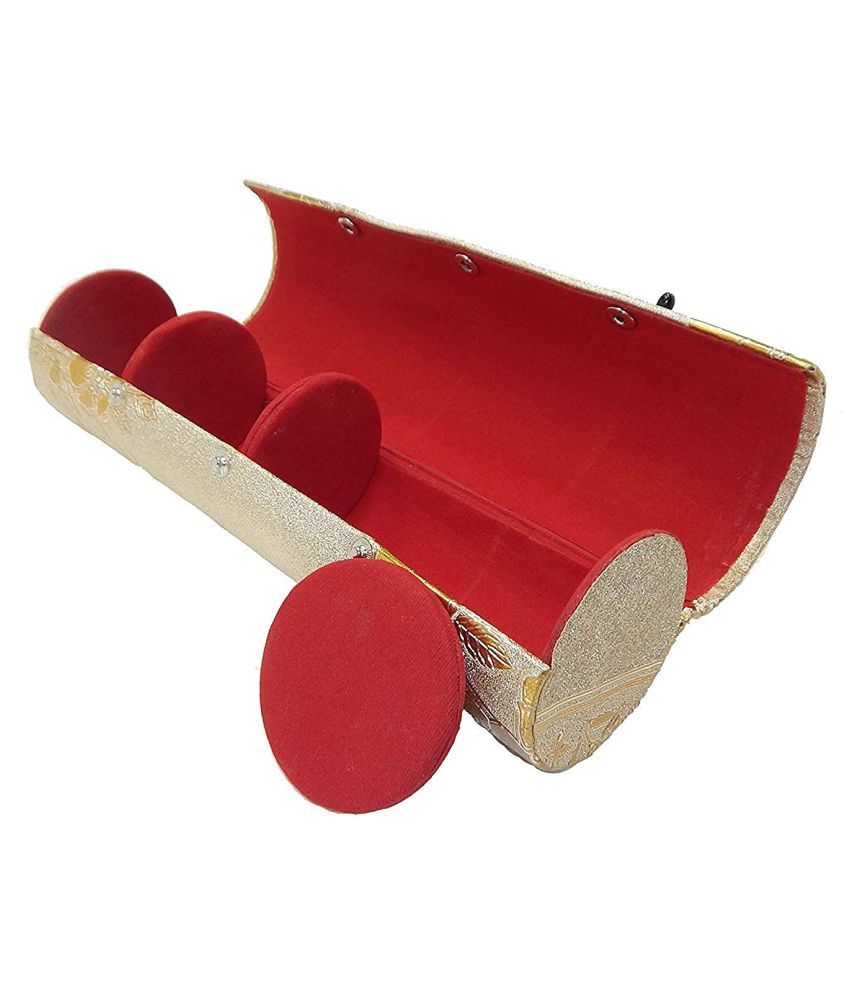 Round Detachable partitions Bangle Box Keeping Bangles (Flower Design ...