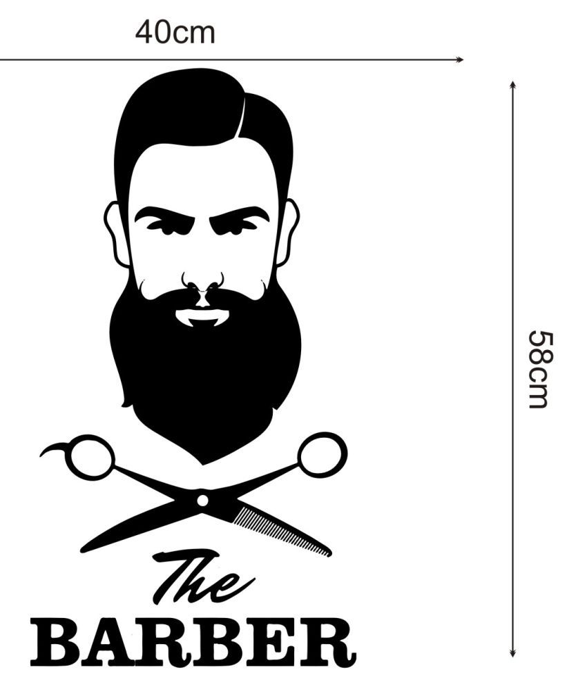 sp decals sp decals beard men barber wall sticker Abstract Glow in the ...