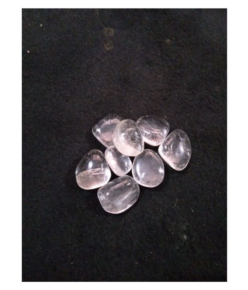 White Clear Quartz Natural Agate Tumble Stone ( 100 Gms ): Buy White ...